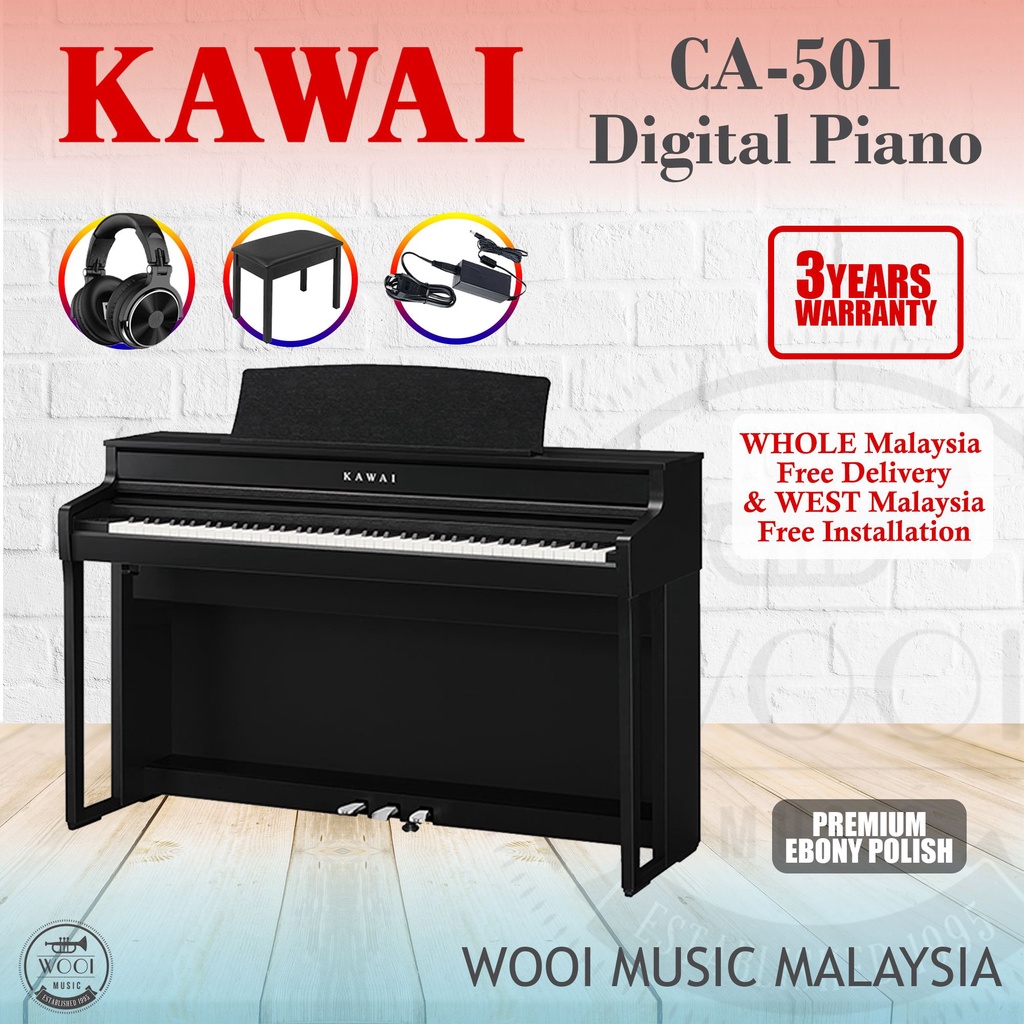 Kawai CA501 Concert Artist Series Digital Piano 88 Keys - Premium Satin Black | Shopee Malaysia