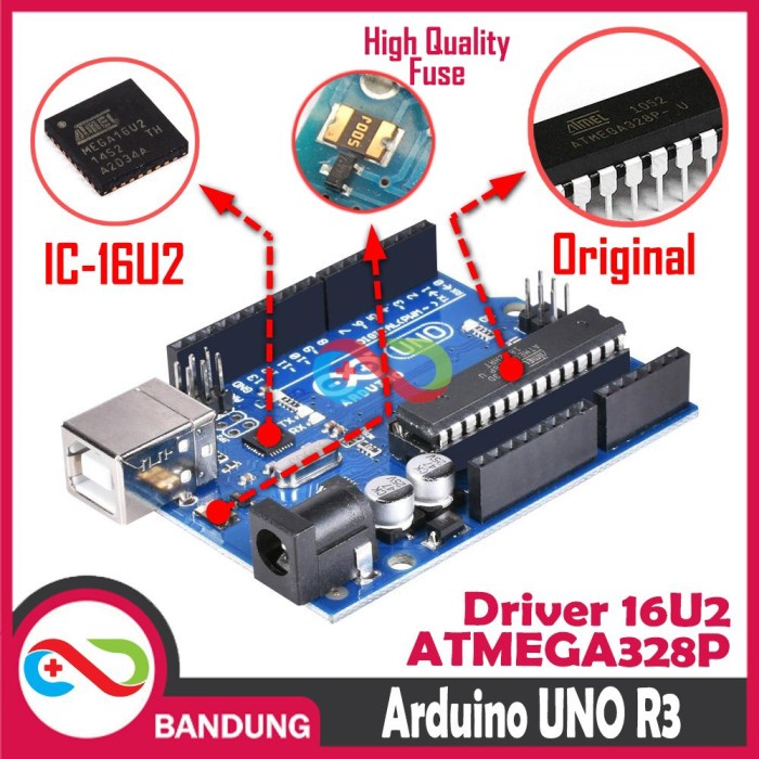 Arduino UNO R3 ATMEGA328P DIP ATMEGA 16U2 COMPATIBLE WITHOUT CABLES | Shopee Malaysia