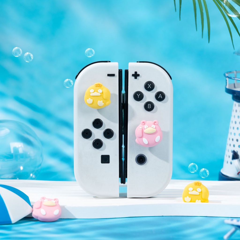 Pokemon Psyduck Theme Silicone Thumb Grip Caps for Nintendo Switch and ...
