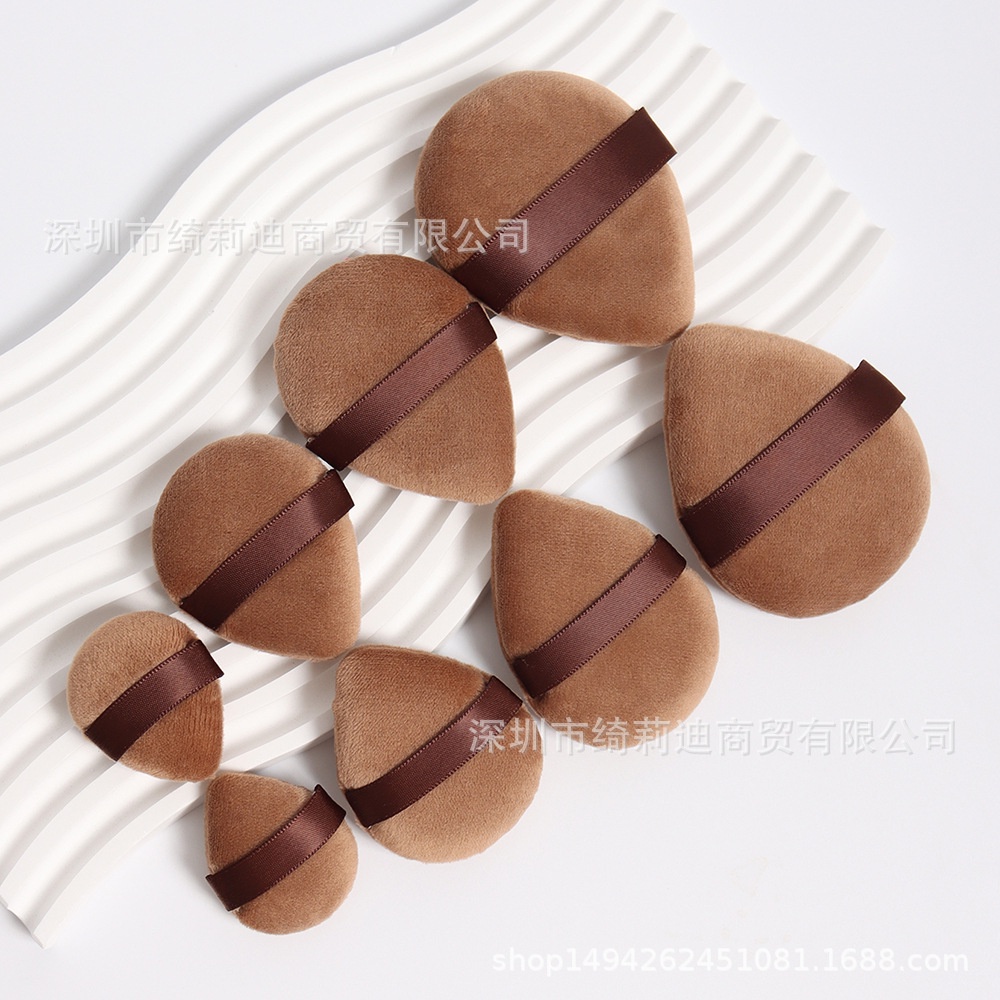 Crystal velvet brown Water Drop Puff Double-sided powder puff | Shopee ...