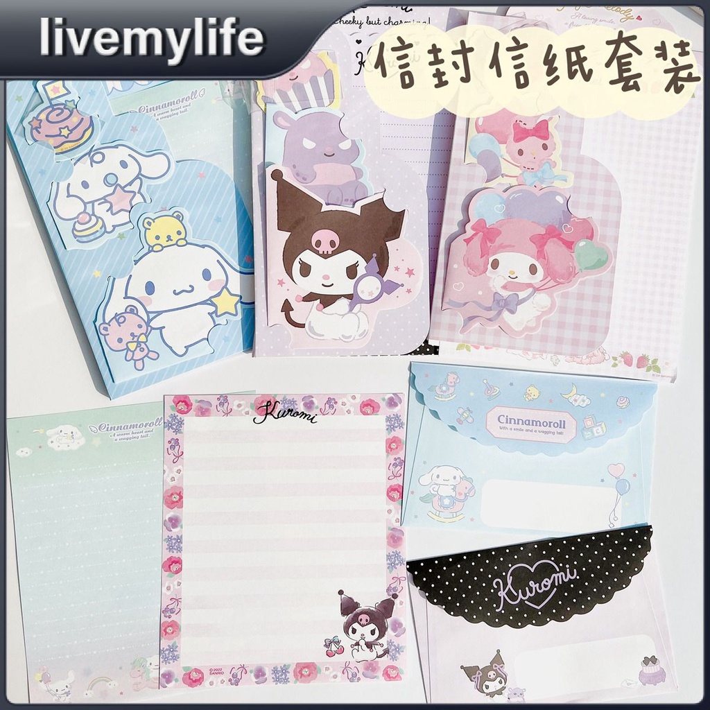 Sanrio Paper Sticky Notes Kawaii Kuromi KT Melody Cinnamoroll Message ...