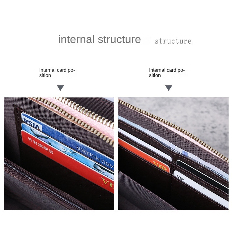 Long Wallet Ladies Wallet Long Double Zipper Large Capacity Clutch ...