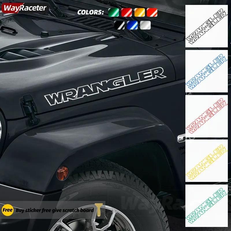 2 Pcs Engine Cover Side Decal Mountain Style Car Hood Sticker For Jeep ...