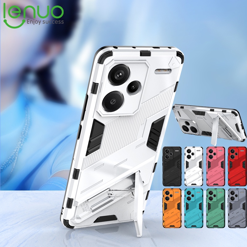 Lenuo Folding Hidden Stand Hard Phone Case For Xiaomi Redmi Note 13 Pro Plus 13Pro+ 5G 4G Casing ...
