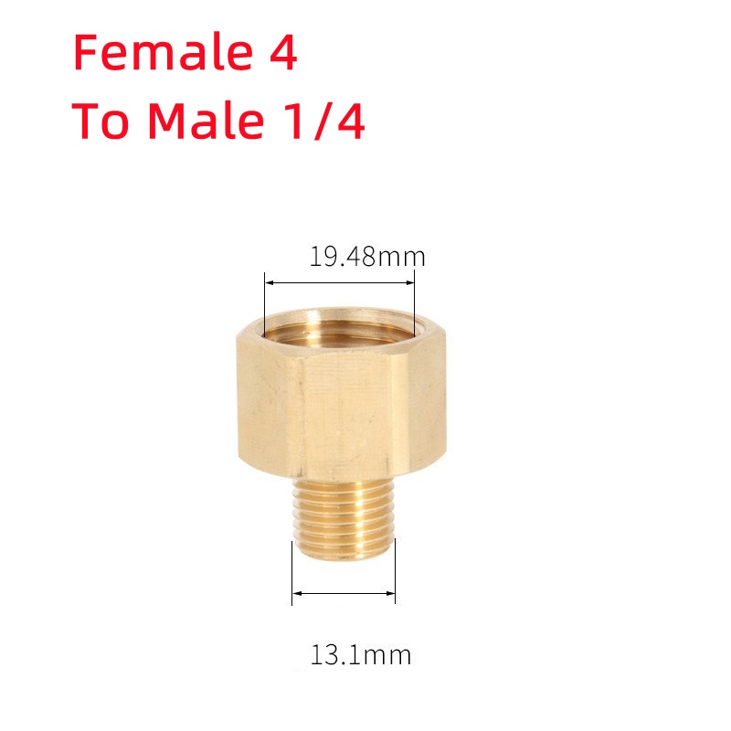 Brass 3/8" 1/4" M14 M18 M22 Thread Connector Male Female Adapter for ...