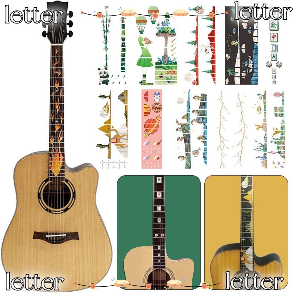 Fret Stickers Cross Inlay Guitar Fretboard Sticker – Silver Decal For ...