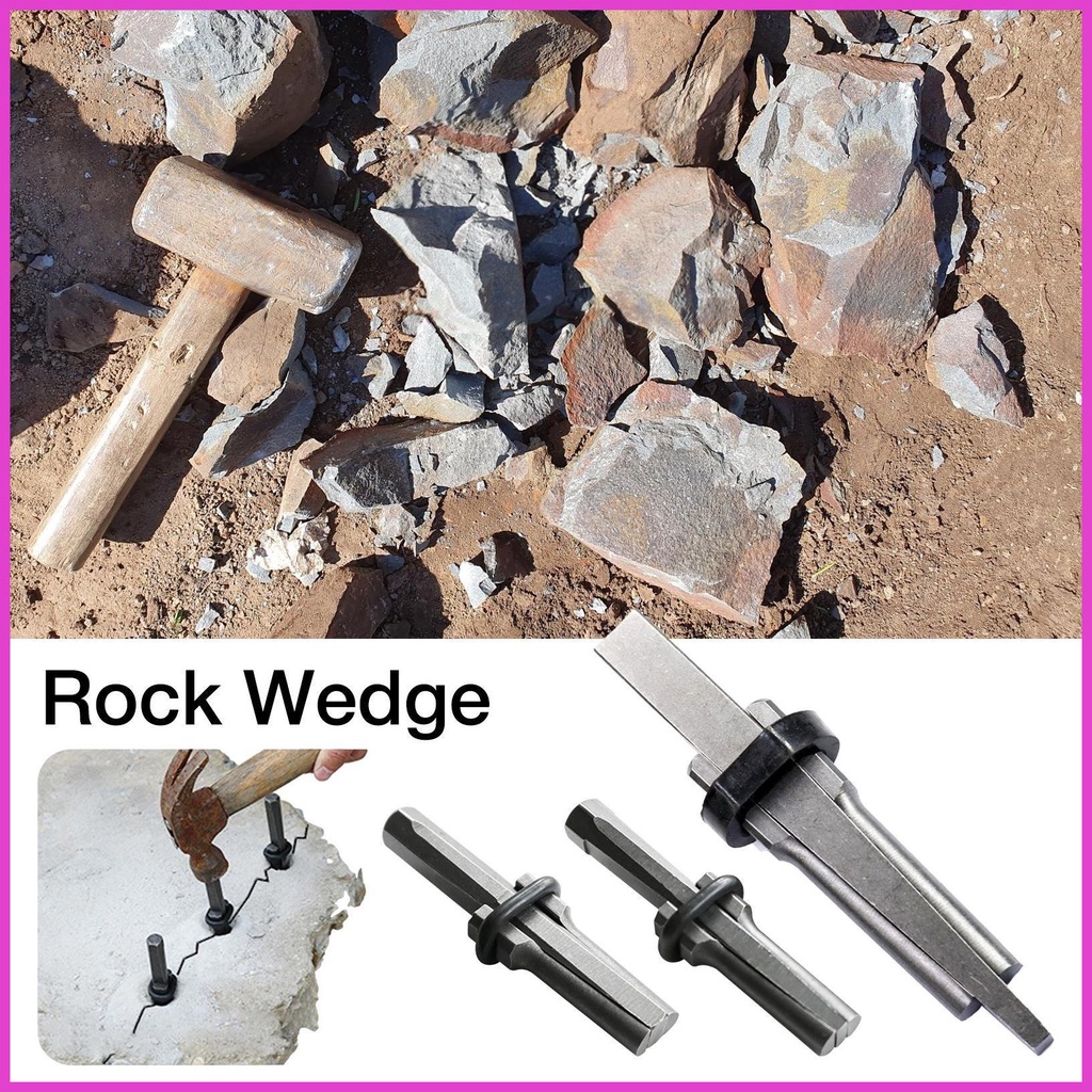 Rock Splitting Wedges Heavy Duty Rock Splitter Shim and Wedge Concrete ...