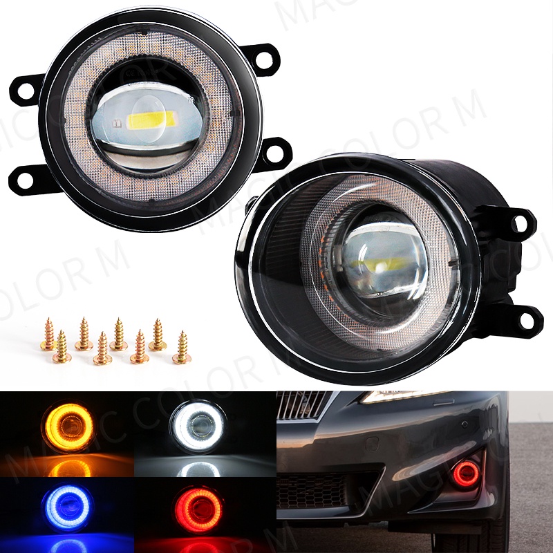 2 Pcs Angel Eye Fog Light For Toyota Highlander Kluger Avalon Prius C ...