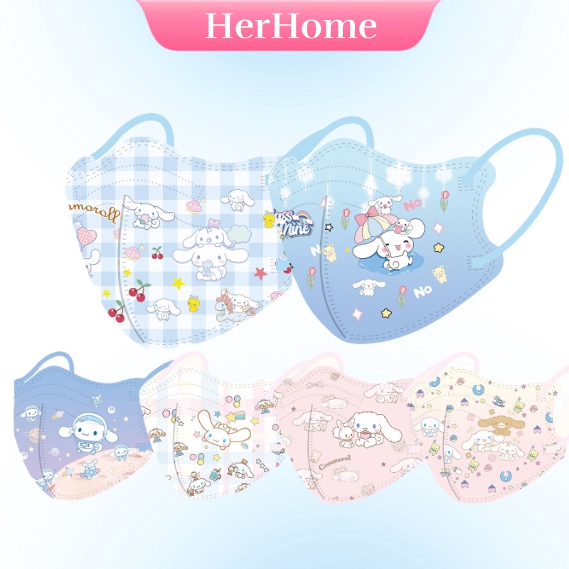 50pcs Sanrio Mask Cinnamoroll Mask Cute Cartoon 3D 4D Dust Mask for ...