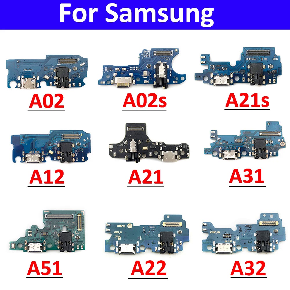 Dock Connector USB Charger Charging Board Port Flex Cable For Samsung A02 A02S A12 A21 A21S A31 ...