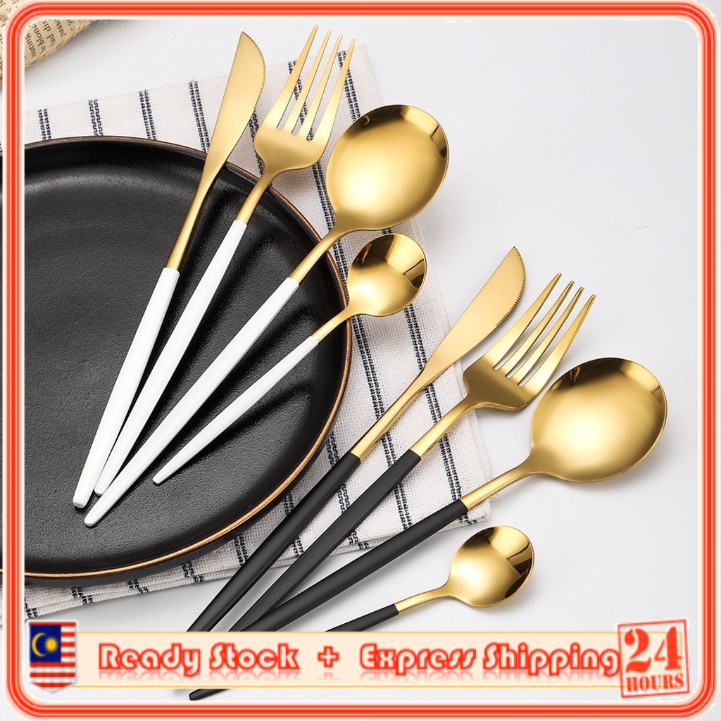 (1-Piece) MILANDO Cutlery Stainless Steel Flatware Fork Spoon Knife ...