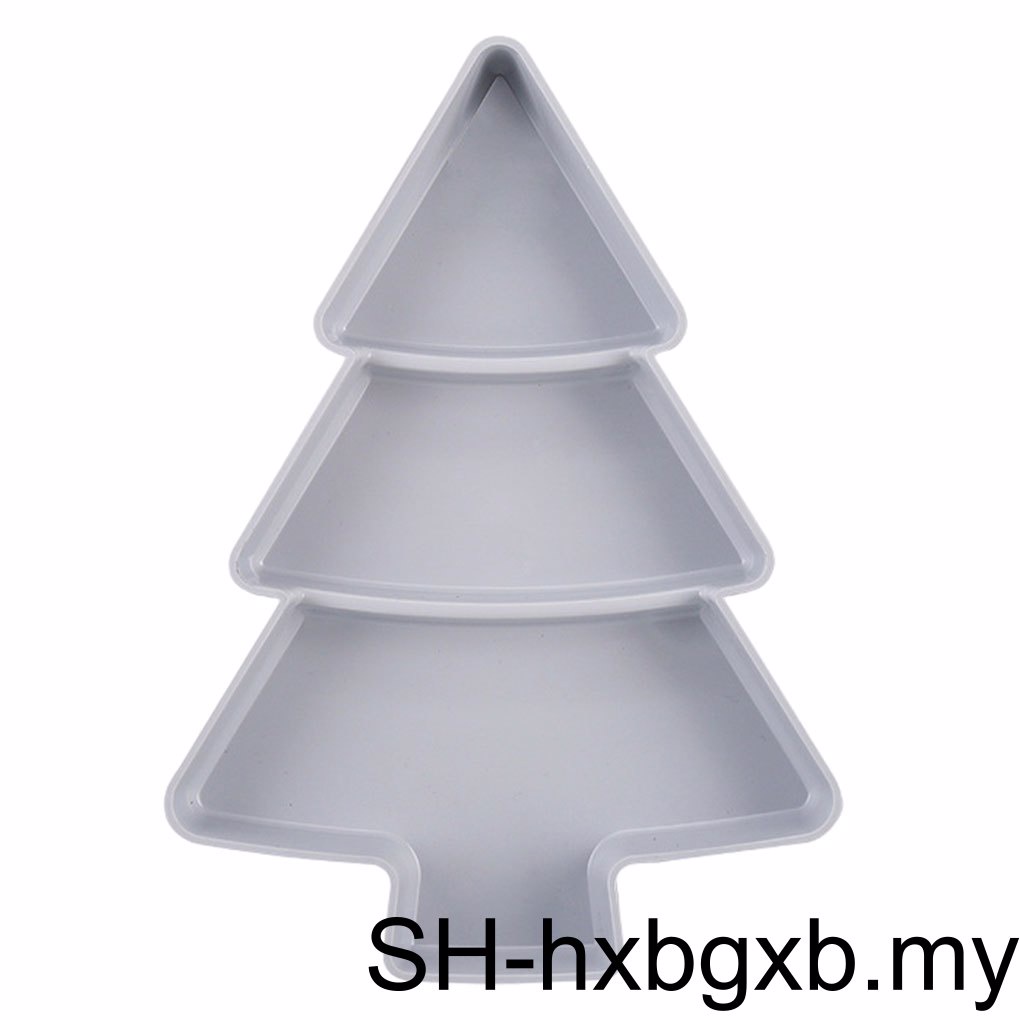 【hxbgxb】1/2/3 Safe To Plastic Divided Serving Dish Christmas Tree Shape ...