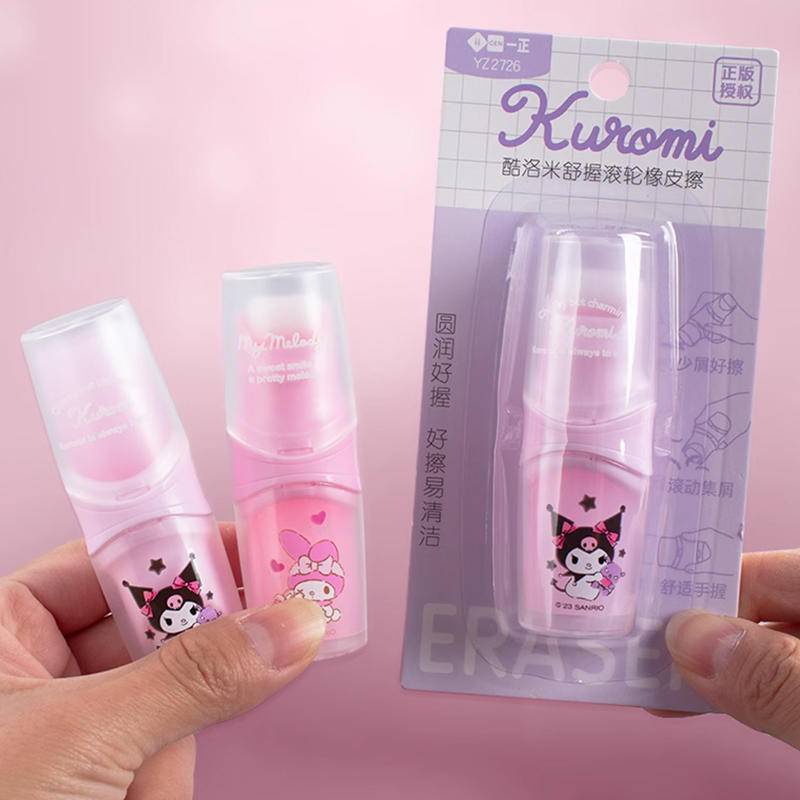 4 Styles Kawaii Sanrio Roller Eraser Creative Anime Mymelody Kuromi ...