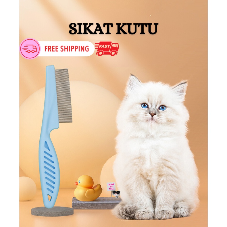 Pet Flea Comb Sikat Kutu Cat Lice Comb Dog Tick Remover Sisir Kucing ...