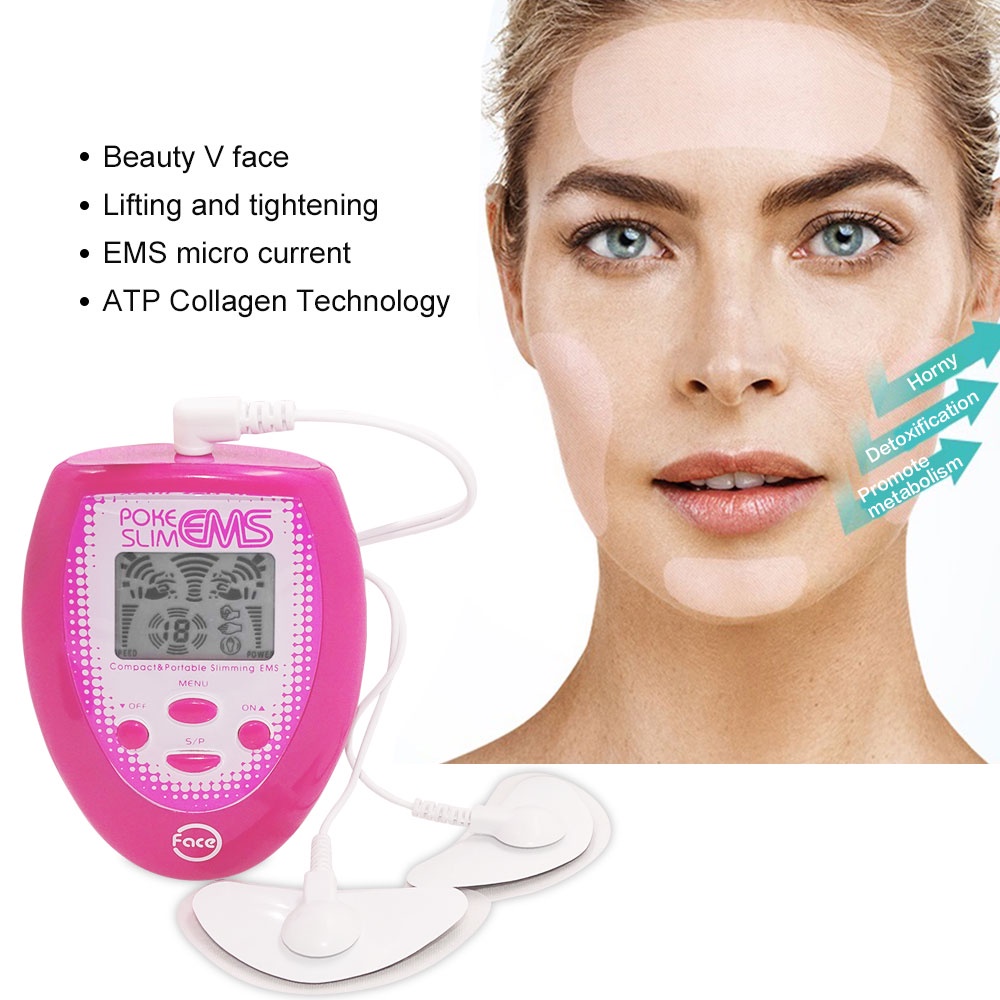 EMS Face Slimmer Mini Electromagnetic Wave Patch Micro-current Facial ...