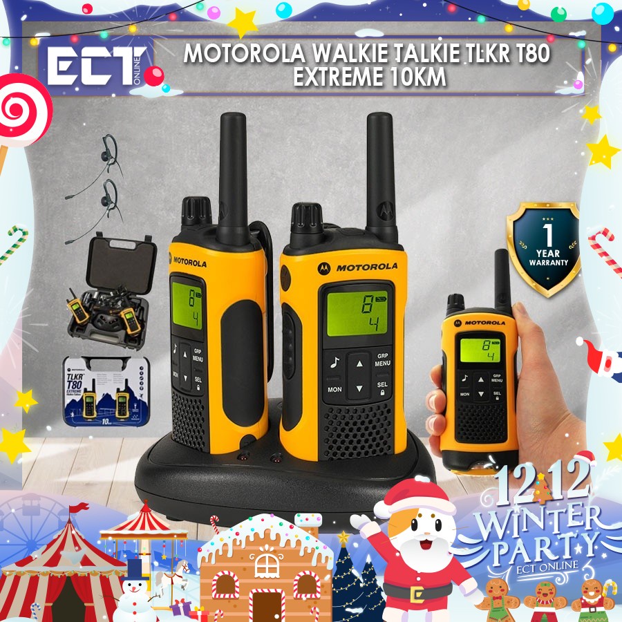 Motorola Walkie Talkie TLKR T80 Extreme with Weatherproof (10KM ...