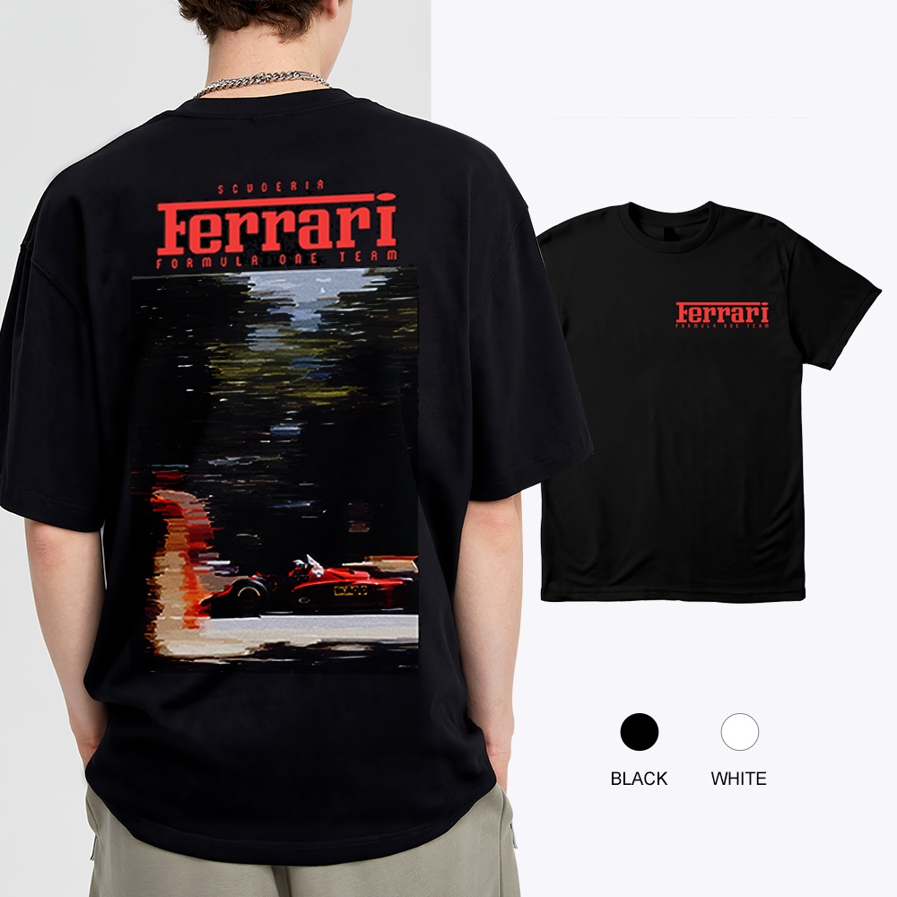 Ferrari Formula 1 Team Retro tee Cotton Crew Neck Plain tshirt 100 ...