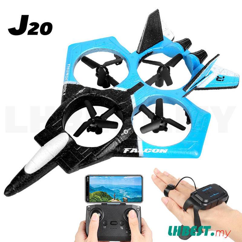J20 Remote Control RC Plane Wifi Camera Aircraft Gravity Sensing Glider ...