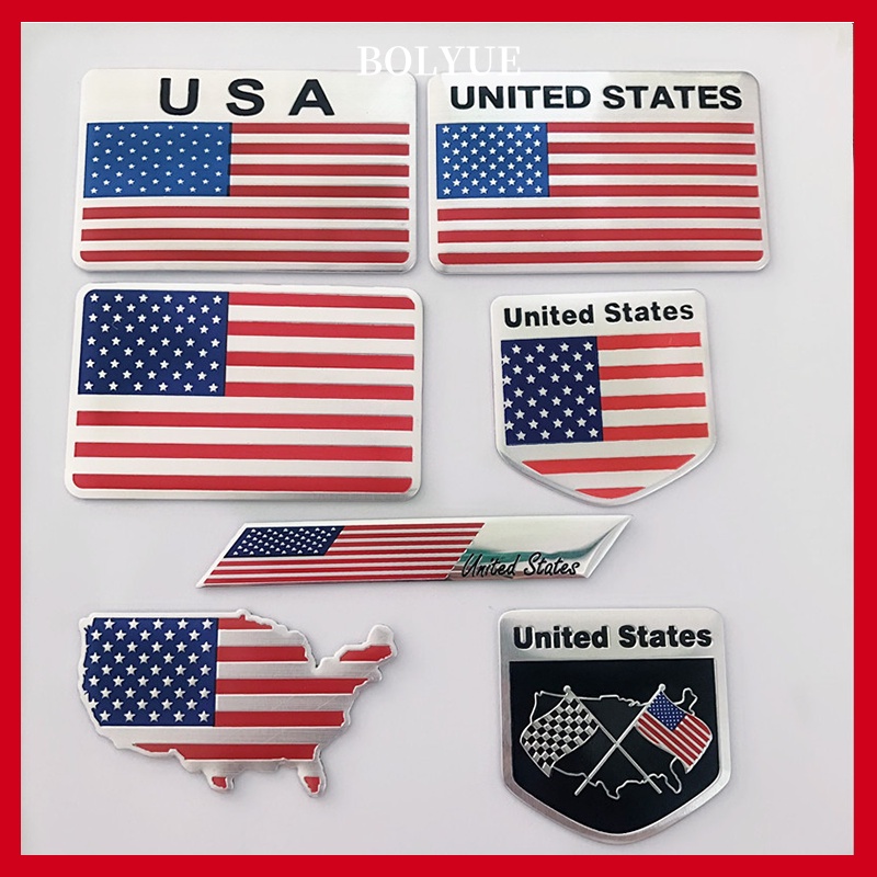 American Flag Car Label Car Decoration Label Modified American Flag ...