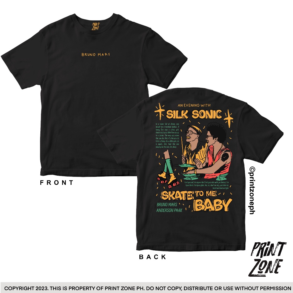 BRUNO MARS SHIRT - SKATE BY SILKSONIC X BRUNO MARS INSPIRED SHIRT BY ...