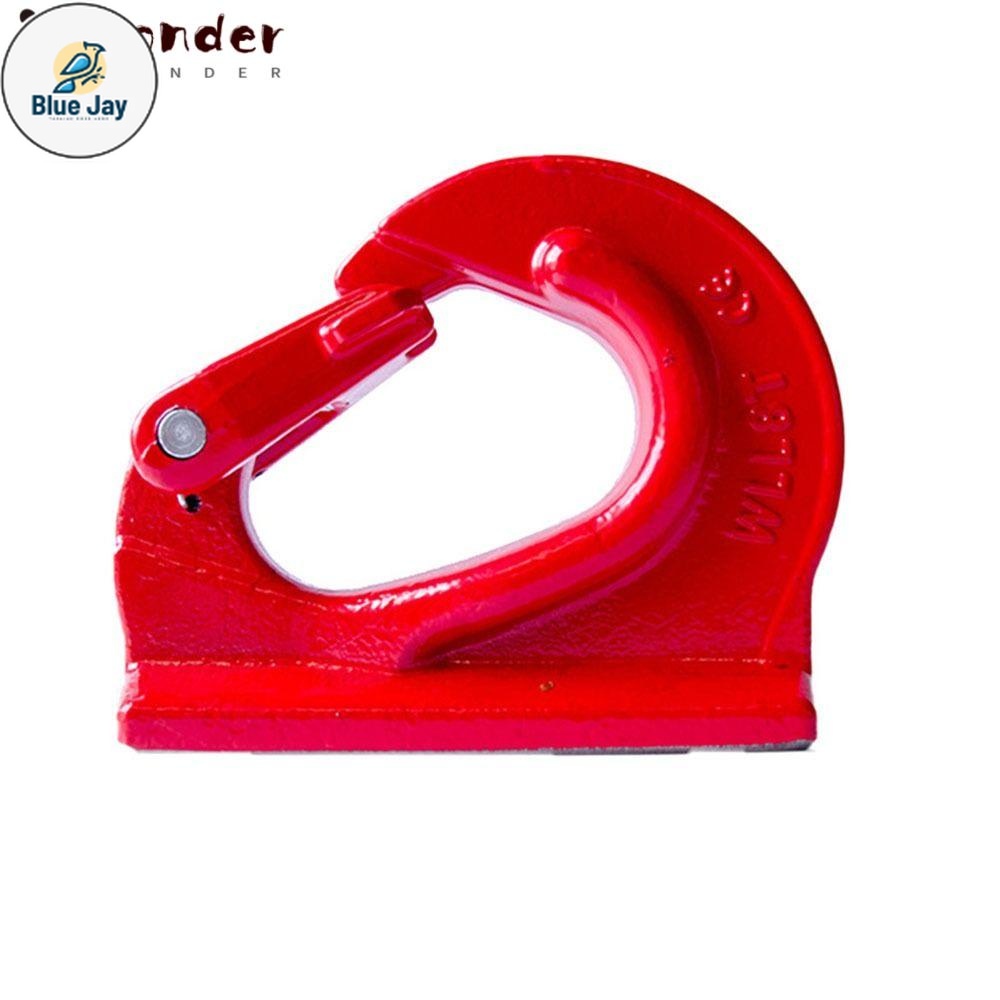 BJ Heavy Duty Lifting Hook, Red 2T G80 Weld-on Anchor Hook, With Forged ...