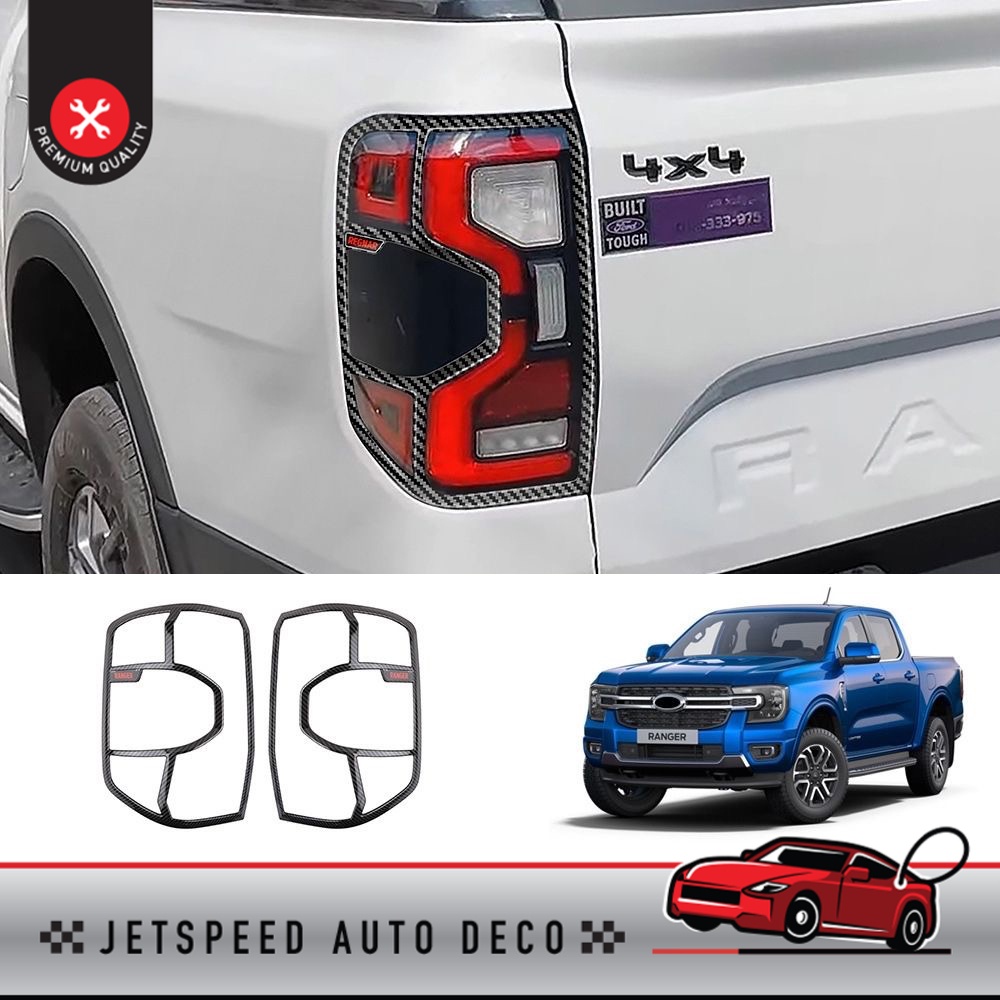 Ford Ranger (2023-2024) Carbon Fiber Rear Tail Light Cover | Shopee ...