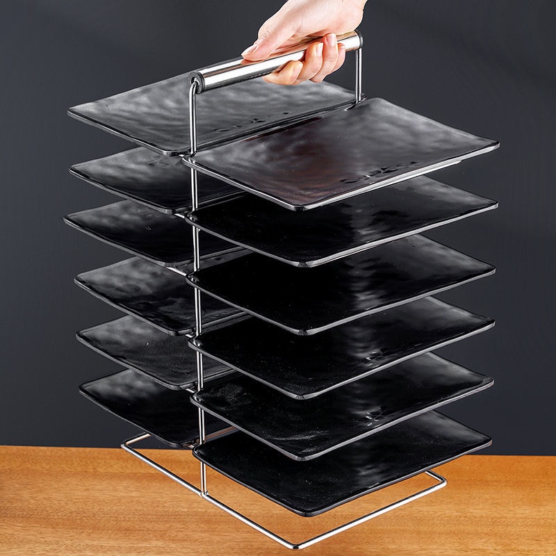 Rectangular Bilateral 12-Layer Fish Plate Rack Hot Pot Dish Plate Rack ...