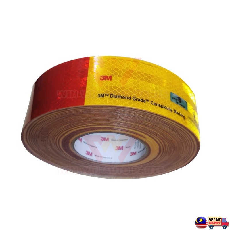 3M SIDE MARKING REFLECTOR STICKER (1 Roll) 300mm X 50mm (JPJ & SIRIM ...