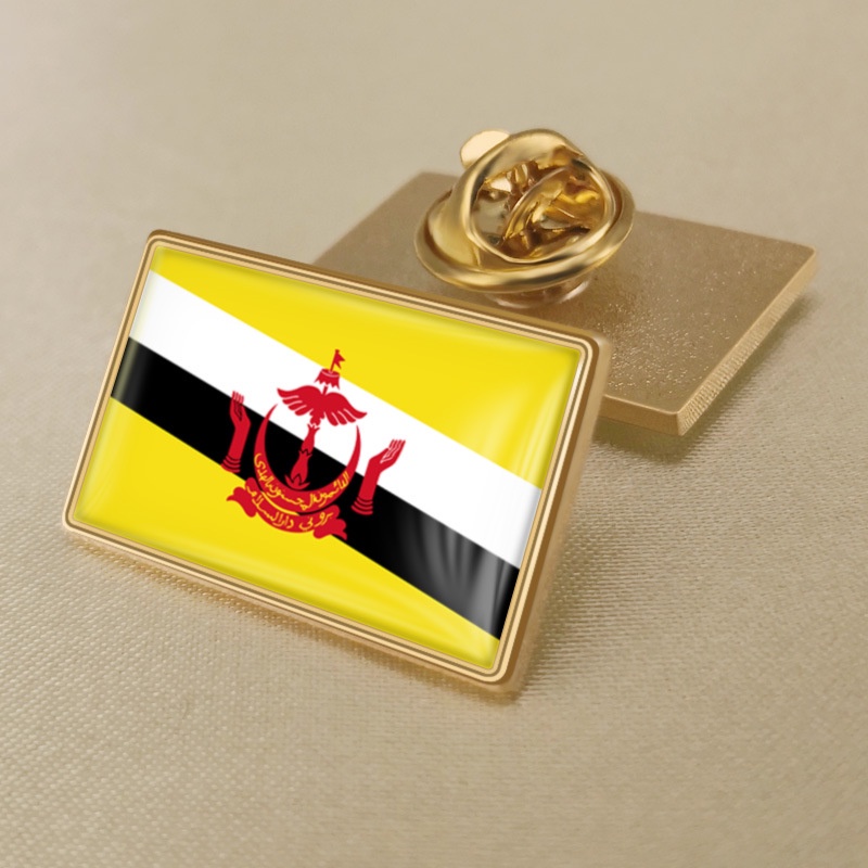 Brunei Flag Pin Gum Emblem High-end Brooch Common Luxury Badge Lapel ...