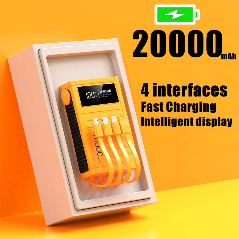 Container Design Power Bank 20000mAh Charging Cable Large Capacity ...