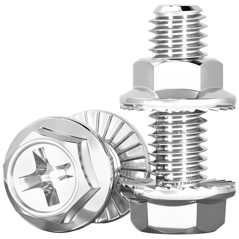 [48 Hours Delivery] 304 Stainless Steel Phillips Flange Screw Nut Large ...