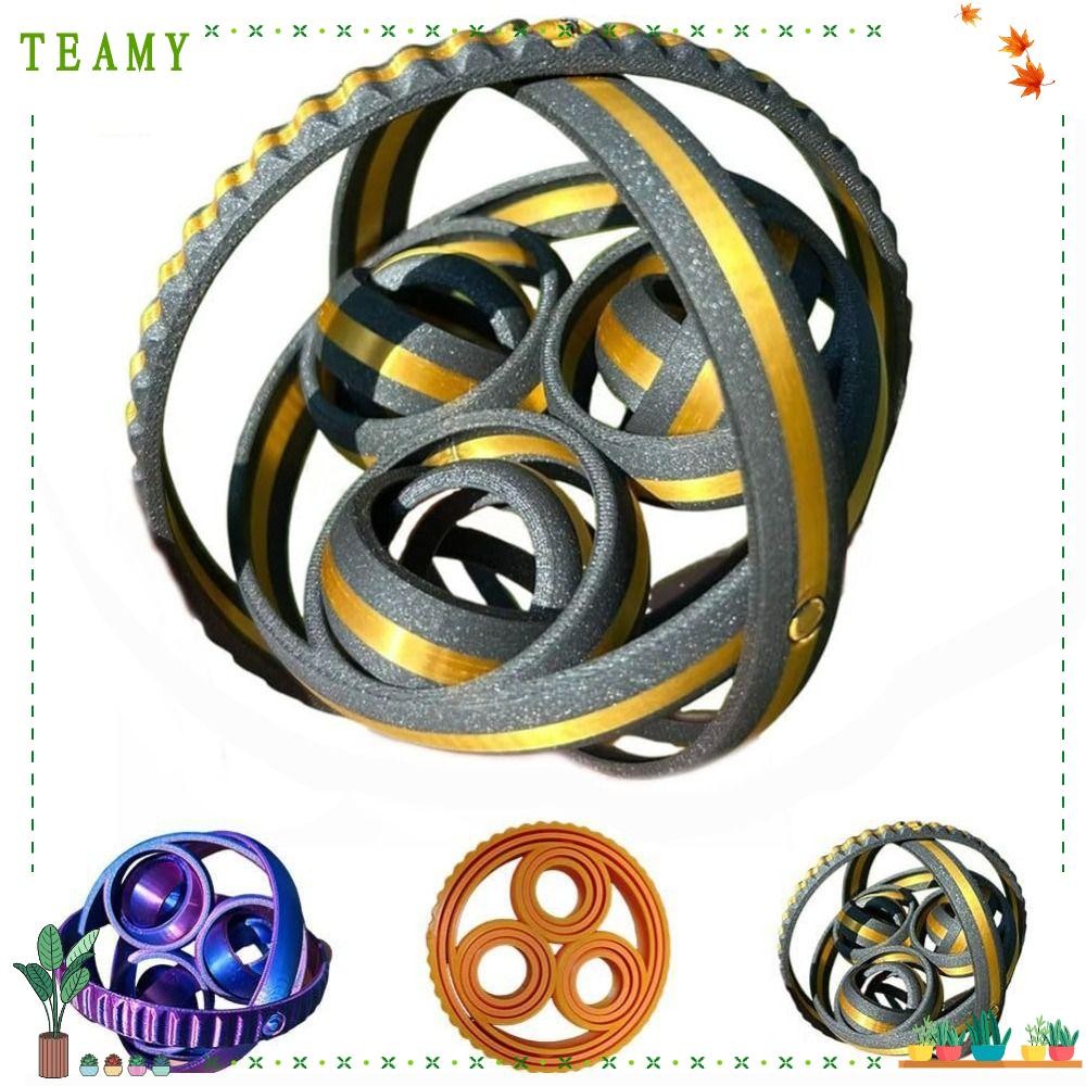 TEAMY Printed Gear Ball Spin Ball, Sensory Anxiety Relaxing Print In ...
