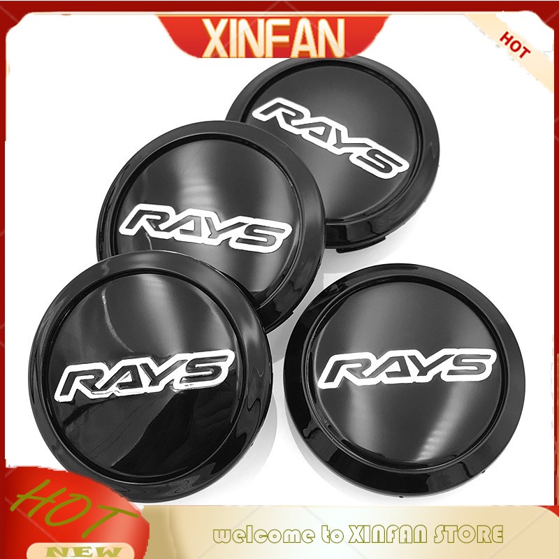 XINFAN (4PCS) 64mm Car Sport Rim Centre Wheel Cap Rays Volk Racing TE37 ...