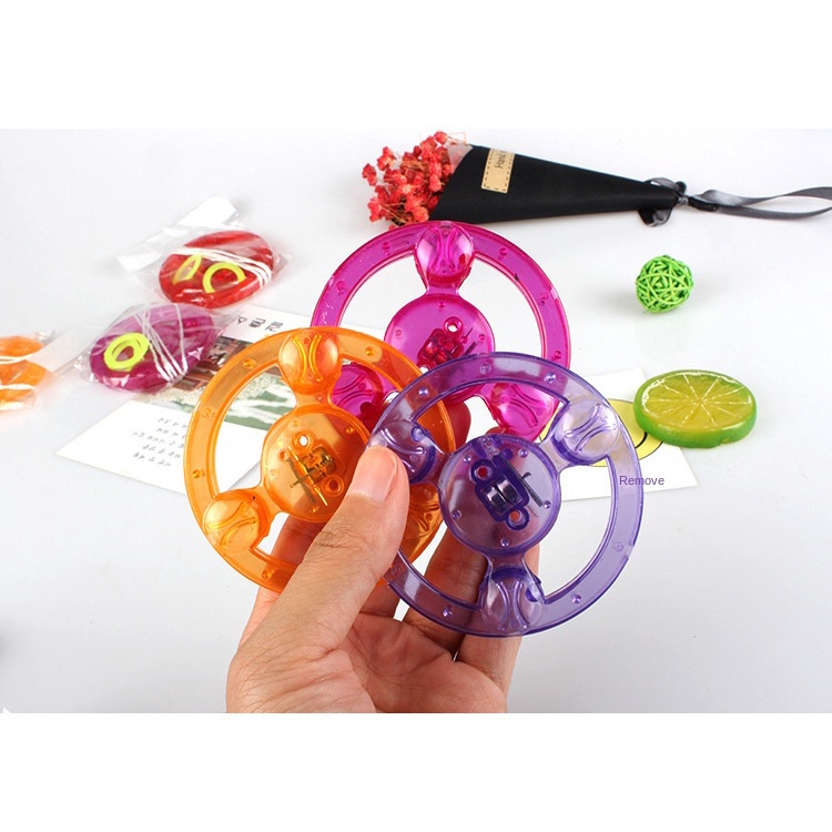 Colorful LED Plastic Spin | Classic Retro toys Light Flying Saucer Kids ...