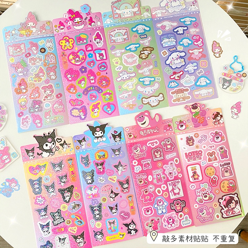 1pcs Sanrio Kuromi Series Laser Coated Stickers Cute Cartoon Children's ...