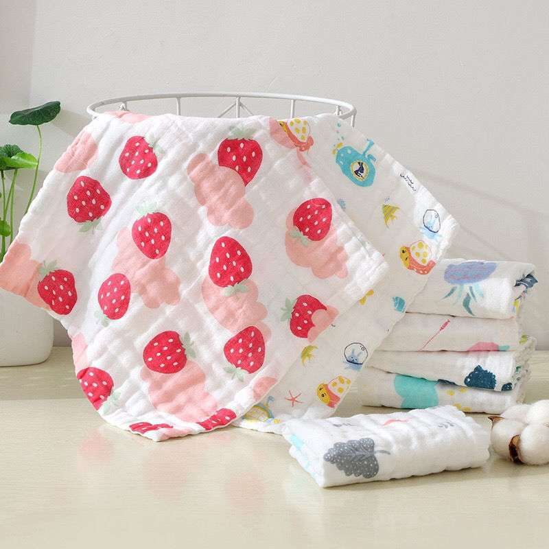 Baby Handkerchief 6 layer Baby Cotton Soft Six Layers Gauze Newborn ...