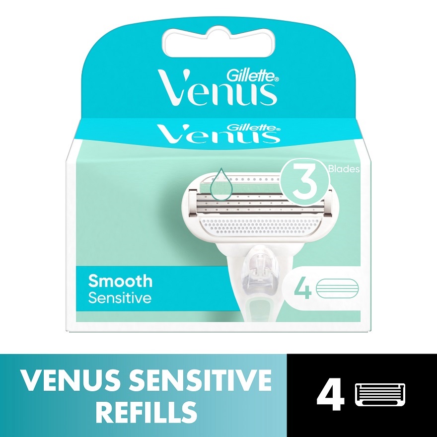 GILLETTE Venus Smooth Sensitive Razor Cartridges 4s | Shopee Malaysia
