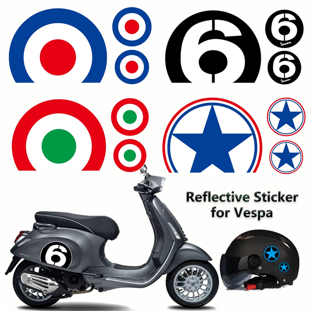 Reflective Motorcycle Sticker Body Decals for VESPA PIAGGIO GTS GTV LX ...