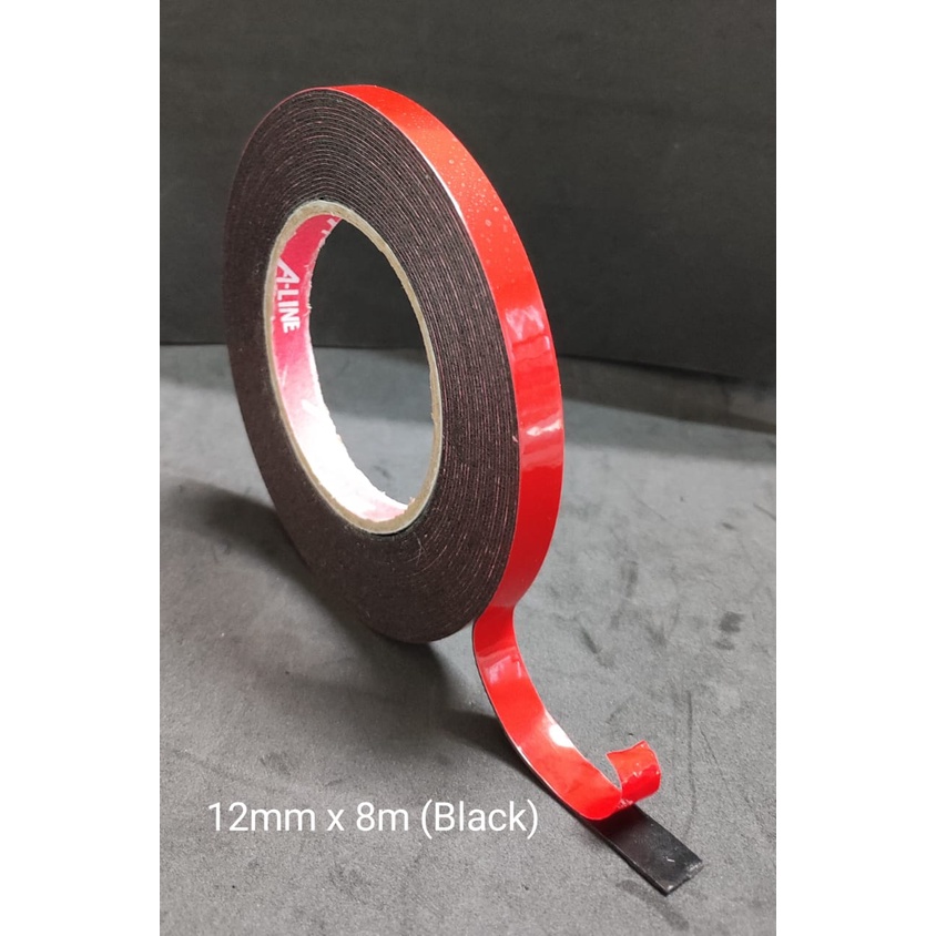 12mm x 8m Double Sided PE Foam Tape (Black) | Shopee Malaysia