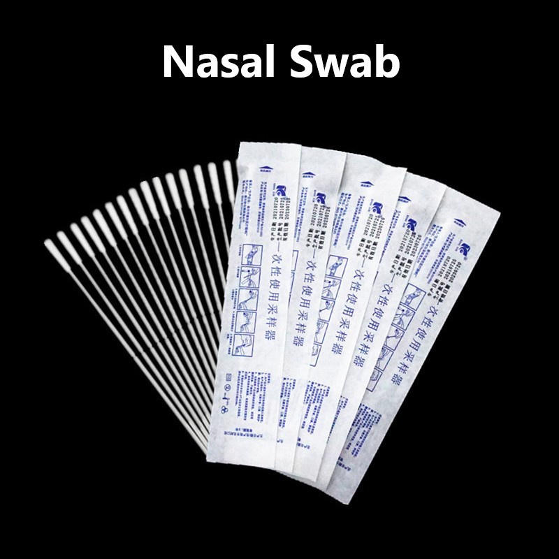 100PCS Nasal Swab Individual Self Test Sterile Nasopharyngeal Swab ...