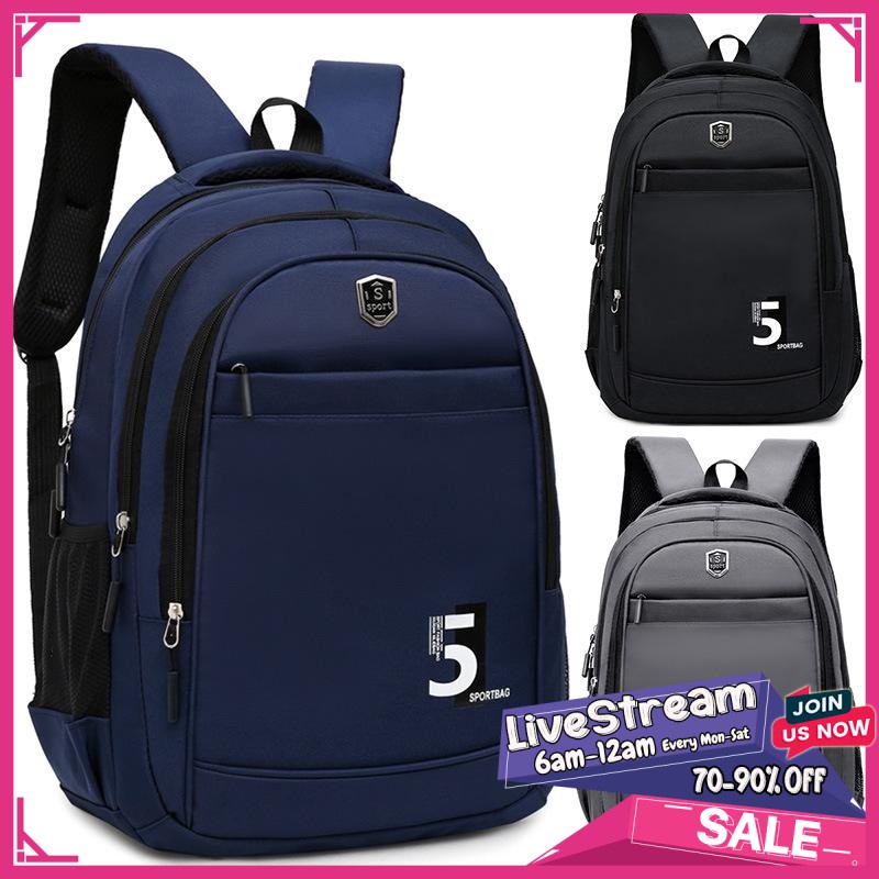 (B662) 47cm Beg Galas Backpack Lelaki Beg Sekolah Menengah Beg Sekolah ...