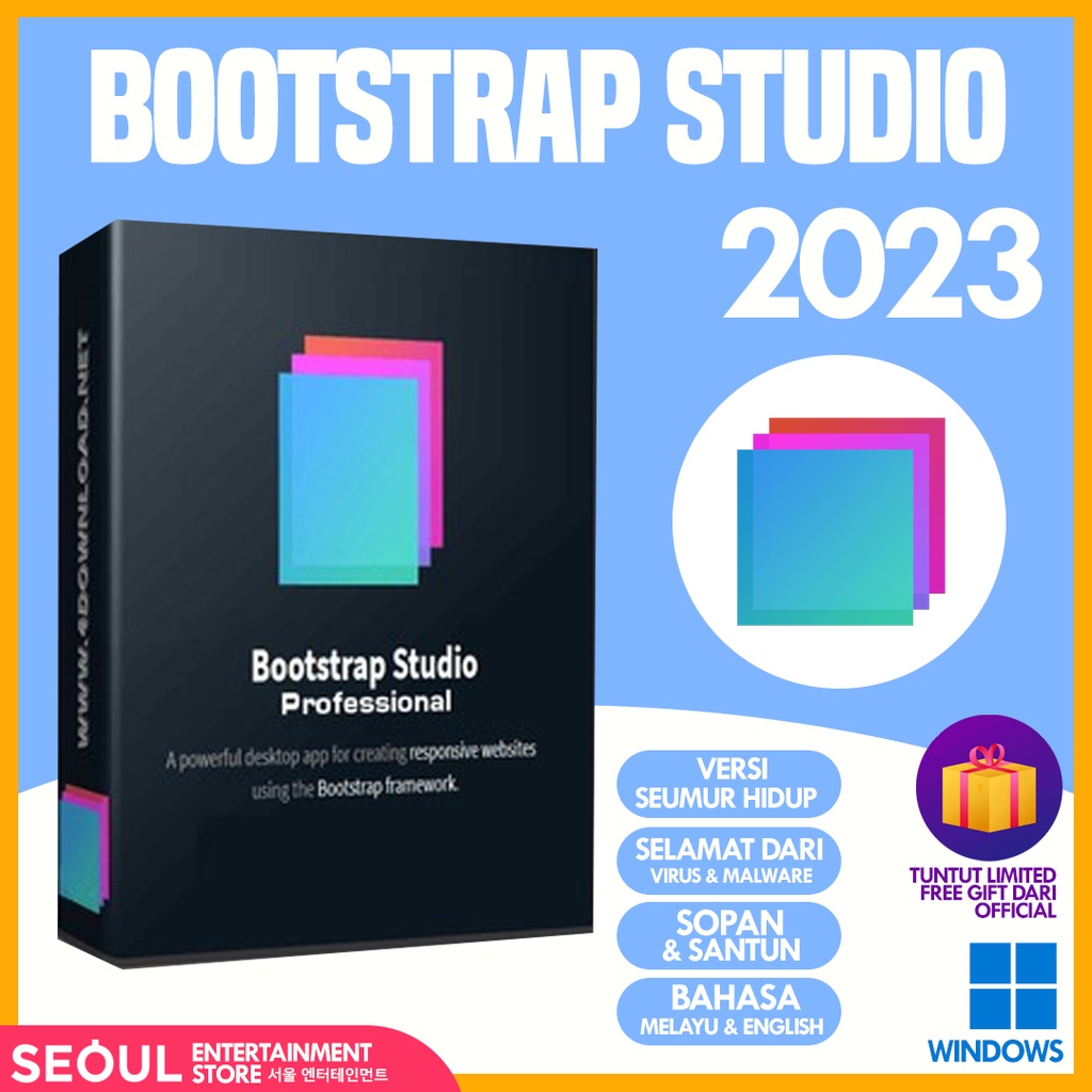 Bootstrap Studio WINDOWS PC 🎇 LIFETIME PREMIUM 🎇 EASY INSTALL 🎇 FAST DELIVERY 🎇 SAFE | Shopee ...