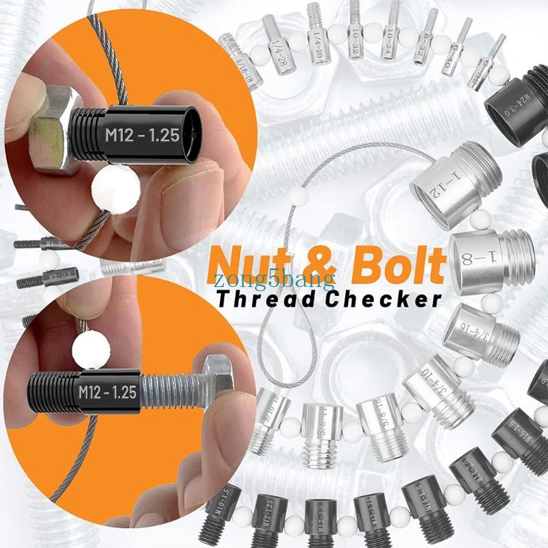 Zone Bolt Thread Checker 44 Male Female Gauges Bolt Nut Screw Thread ...
