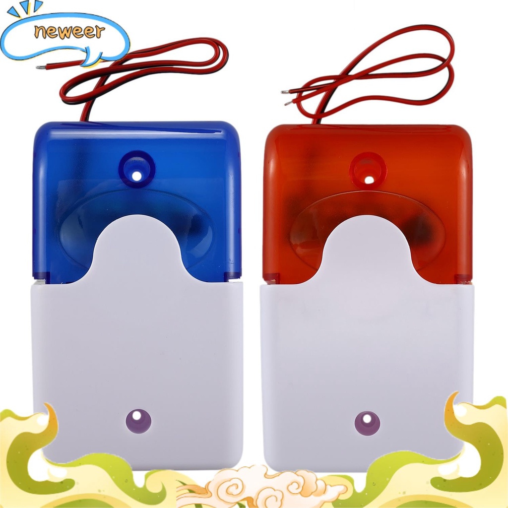 Mini Wired Strobe Warning Siren Durable Dc 12V Sound Alarm Flashing ...