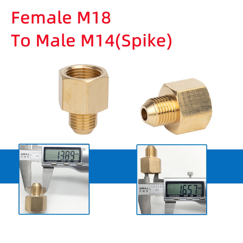 Brass 3/8" 1/4" M14 M18 M22 Thread Connector Male Female Adapter for High Pressure Washer Gun ...