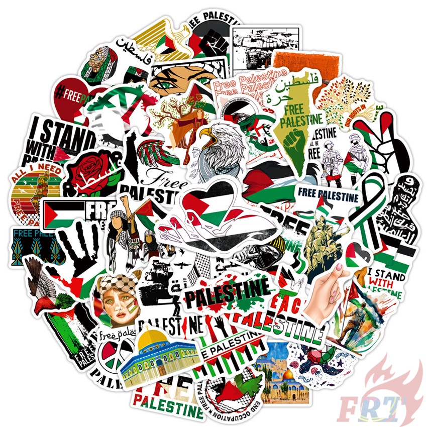 50Pcs/Set Free Palestine Series 01 Stickers DIY Fashion Waterproof ...