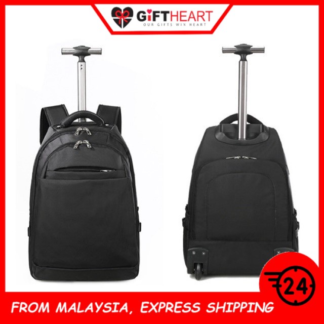 GIFTHEART Travel 2-Wheel Trolley Bag Backpack Suitcase Cabin Bag ...