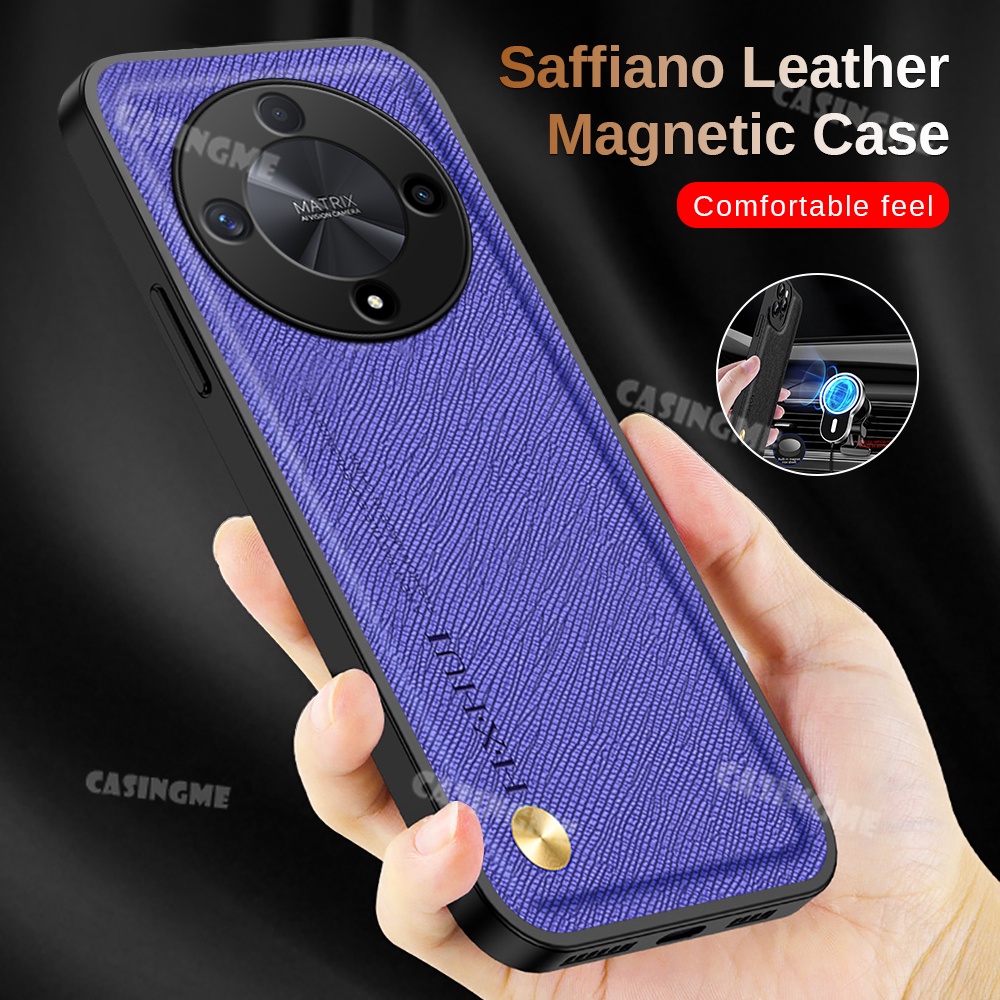 Honor X9b 5G 2023 Magnetic Cross Grain Leather Casing For Honor X9b X9 ...