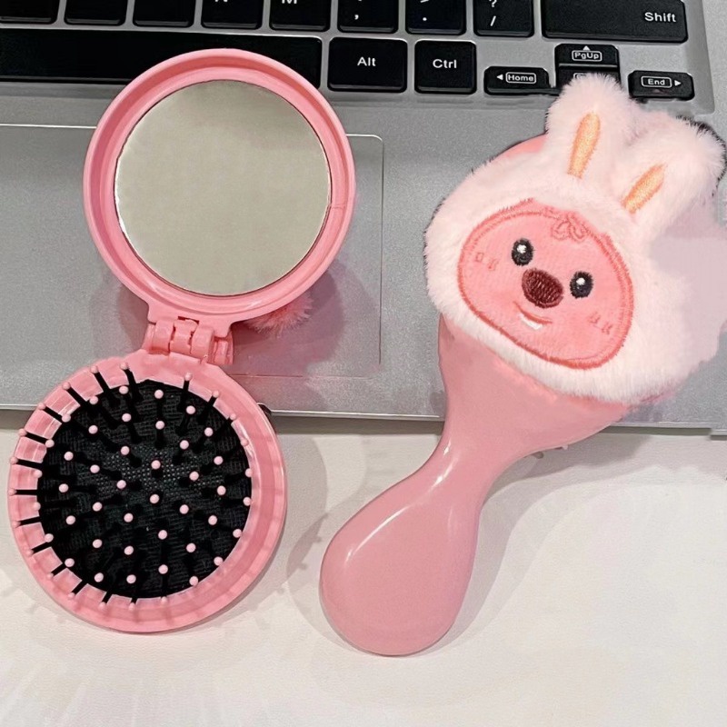 Kawaii Beaver Candy Color Airbag Folding Massage Comb Cute Loopy Girl ...