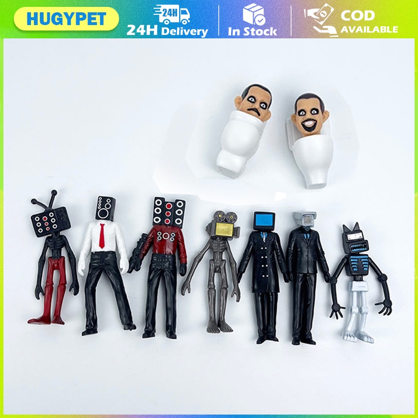 Skibidi Toilet Action Figure Set Toilet Man Monitor Cameraman ...